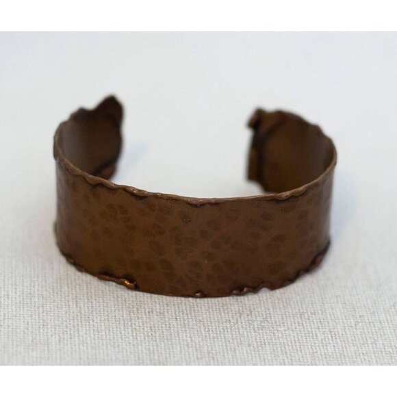 Jewelry | 8 Inch Vintage Copper Brutalist Stylized Cuff Bracelet Ax9 ...